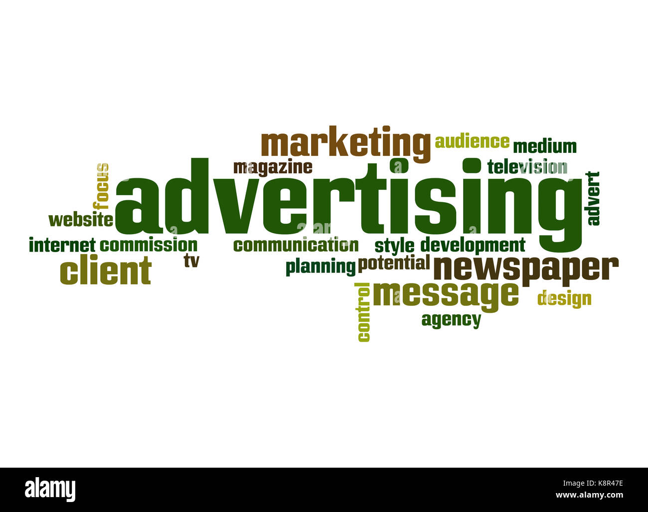 Advertising word cloud Stock Photo - Alamy
