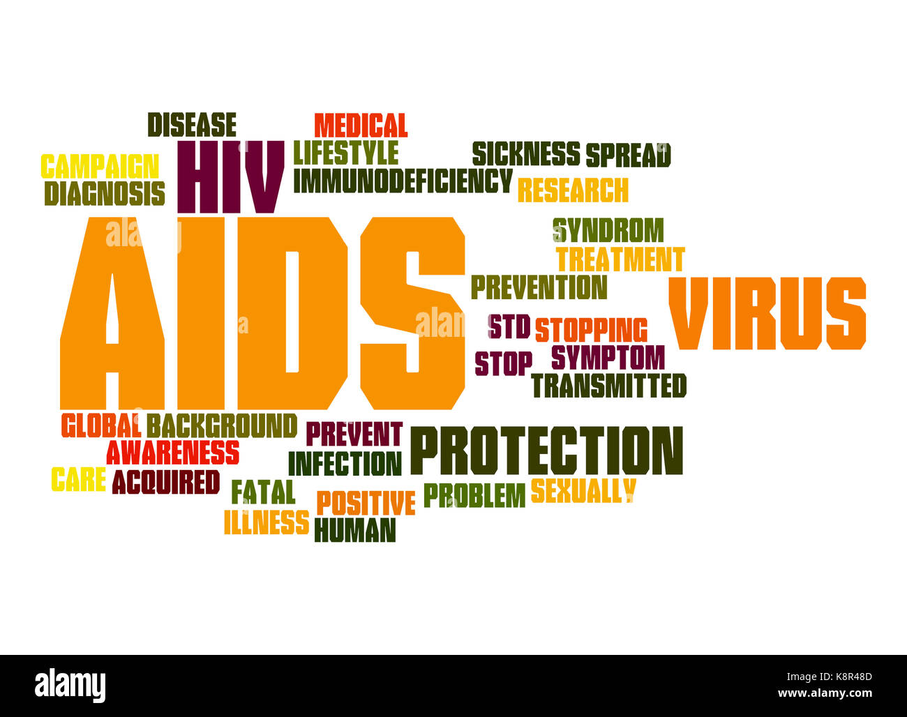 AIDS word cloud Stock Photo - Alamy