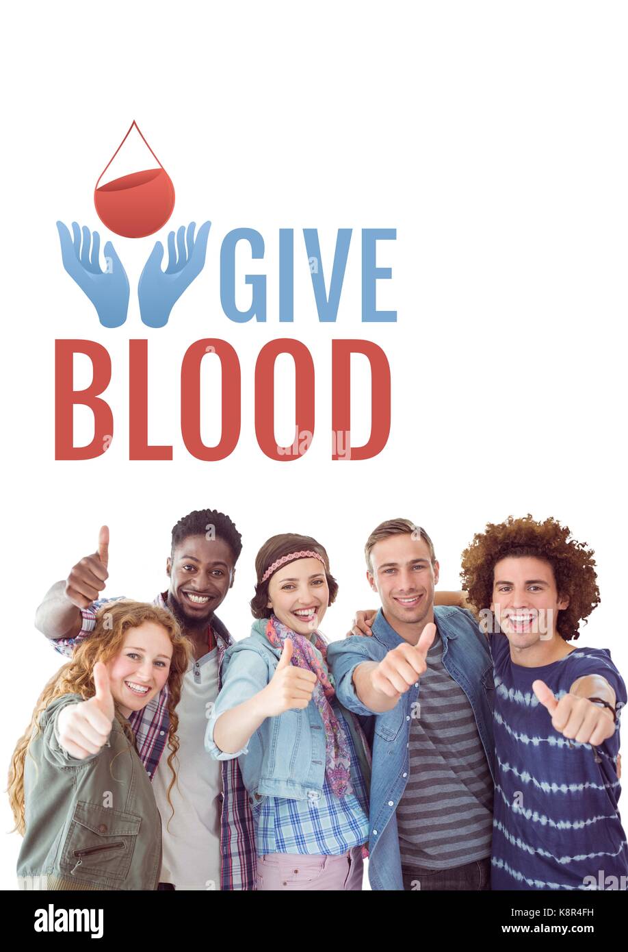 Digital composite of Group of people and blood donation concept Stock ...