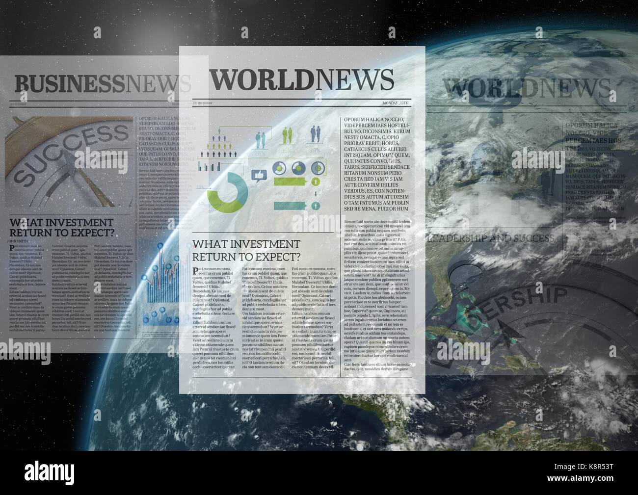 Newspapers on white background 3d hi-res stock photography and images ...
