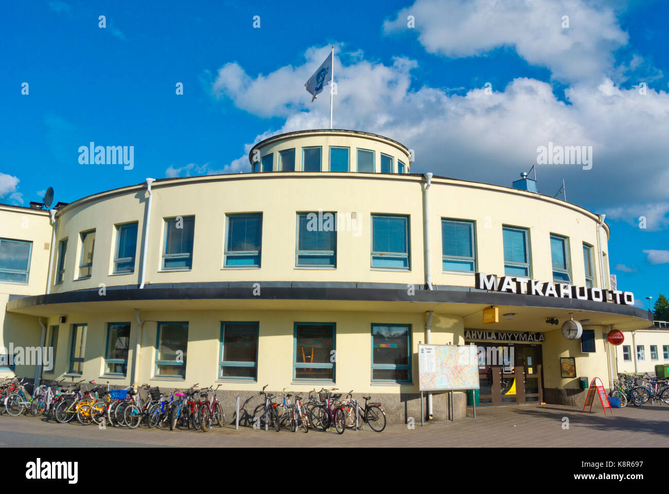 Bus station, functionalist style architecture, from 1938, Turku ...