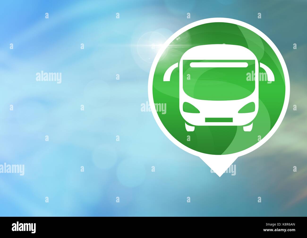 Digital composite of bus icon with light colorful background Stock ...