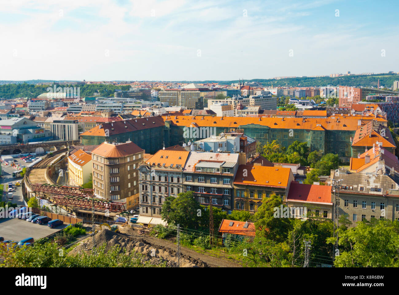 Karlin district, elevated view, Prague, Czech Republic Stock Photo - Alamy