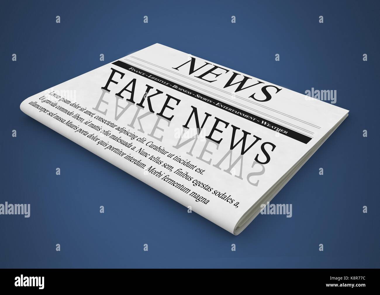 Digital composite of Fake news text on newspaper Stock Photo - Alamy