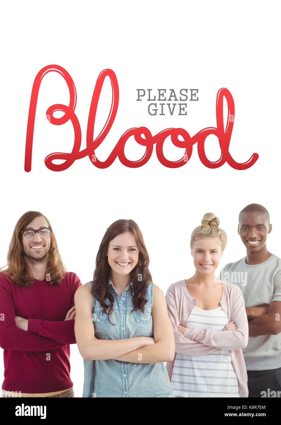 Digital composite of Group of people and blood donation concept Stock ...