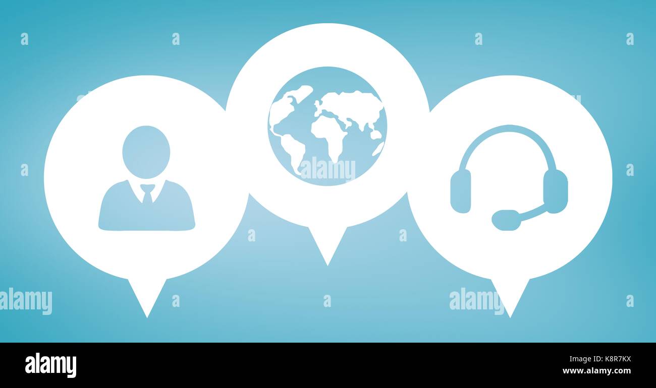 Digital composite of Customer care background Stock Photo - Alamy