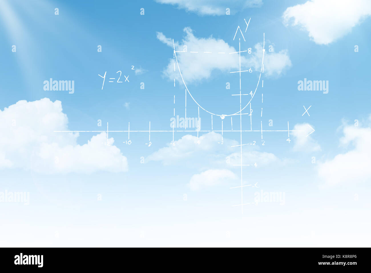 Maths pattern against black background against blue sky Stock Photo - Alamy