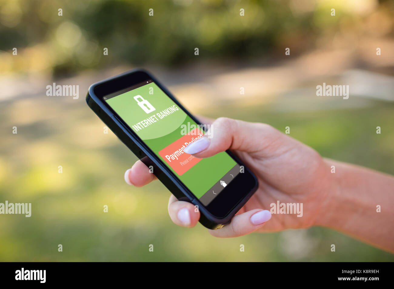 Green screen female hands scrolling hi-res stock photography and images ...