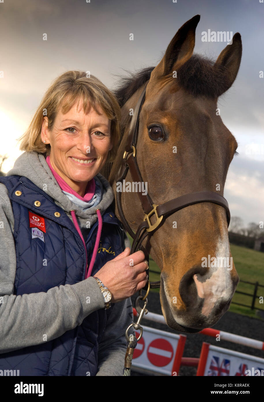 Olympic equestrian eventer Mary King at her home in Devon Stock Photo ...