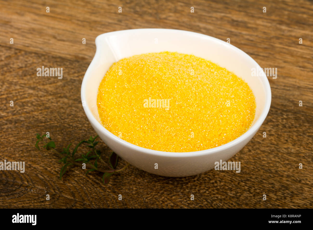Raw polenta ready for cooking Stock Photo - Alamy