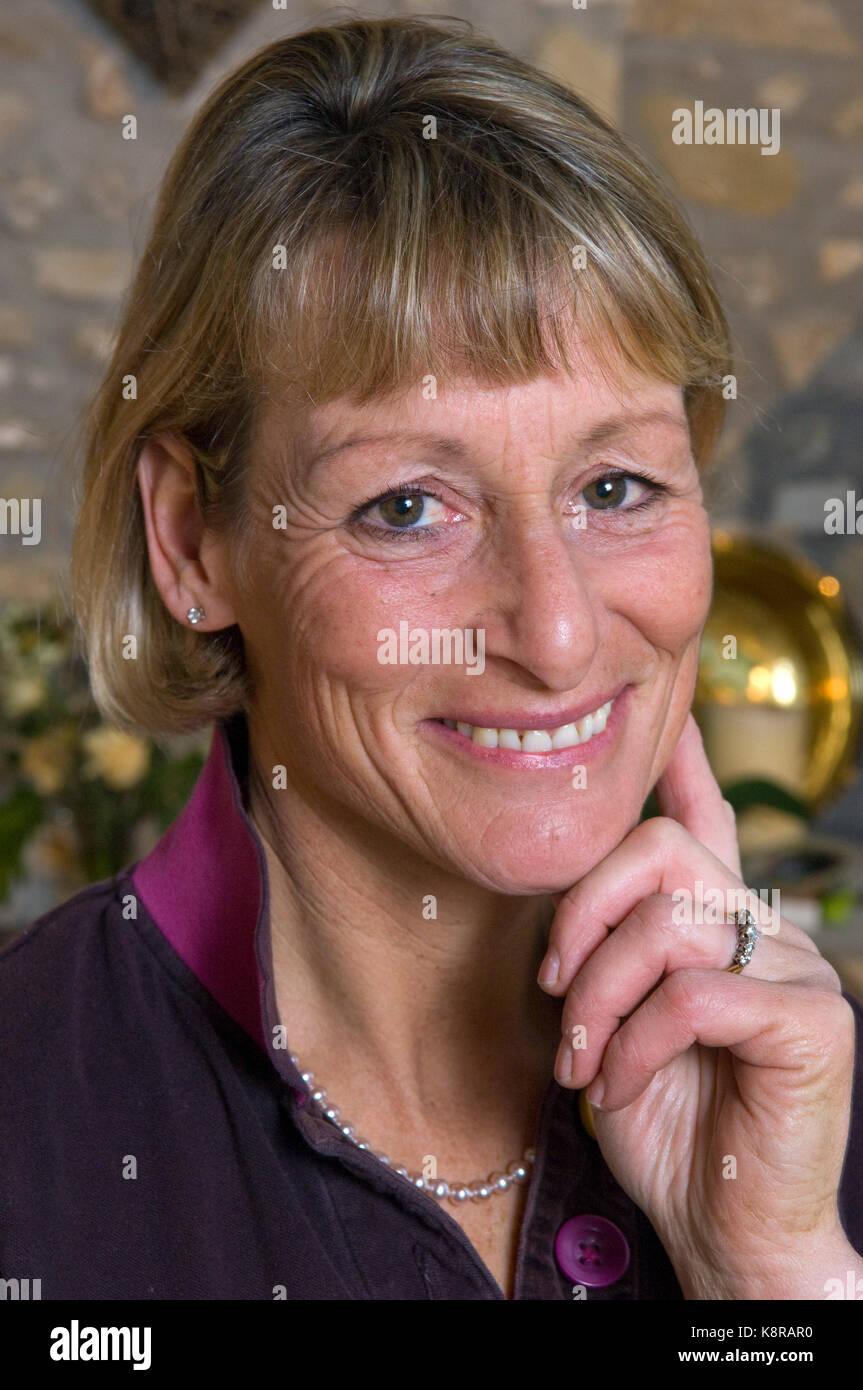 Olympic equestrian eventer Mary King at her home in Devon Stock Photo ...