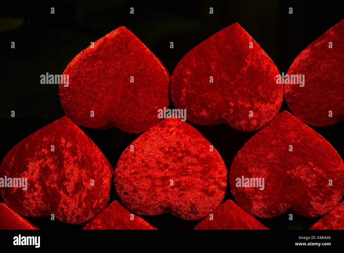 Colorful decorative objects in the shape of a heart Stock Photo - Alamy