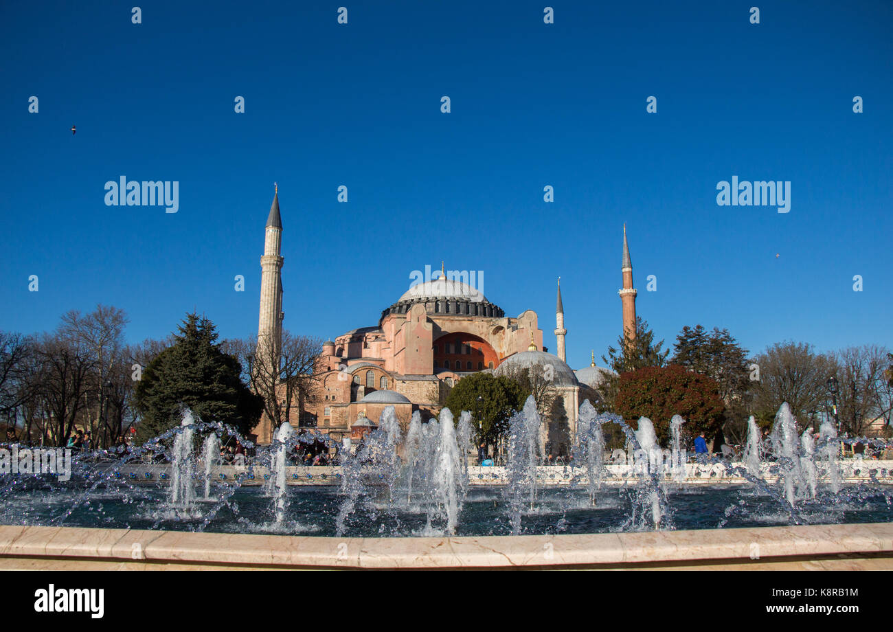 Hagia Sophia in Istanbul, the world famous monument of Byzantine ...