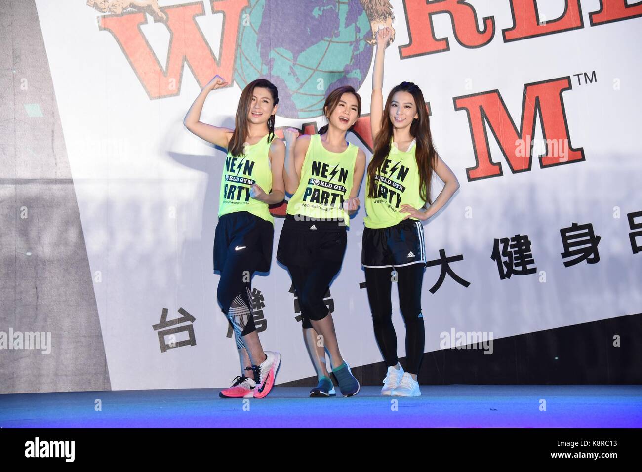 (From left) Selina, Ella, and Hebe of Taiwanese girls group S.H.E ...