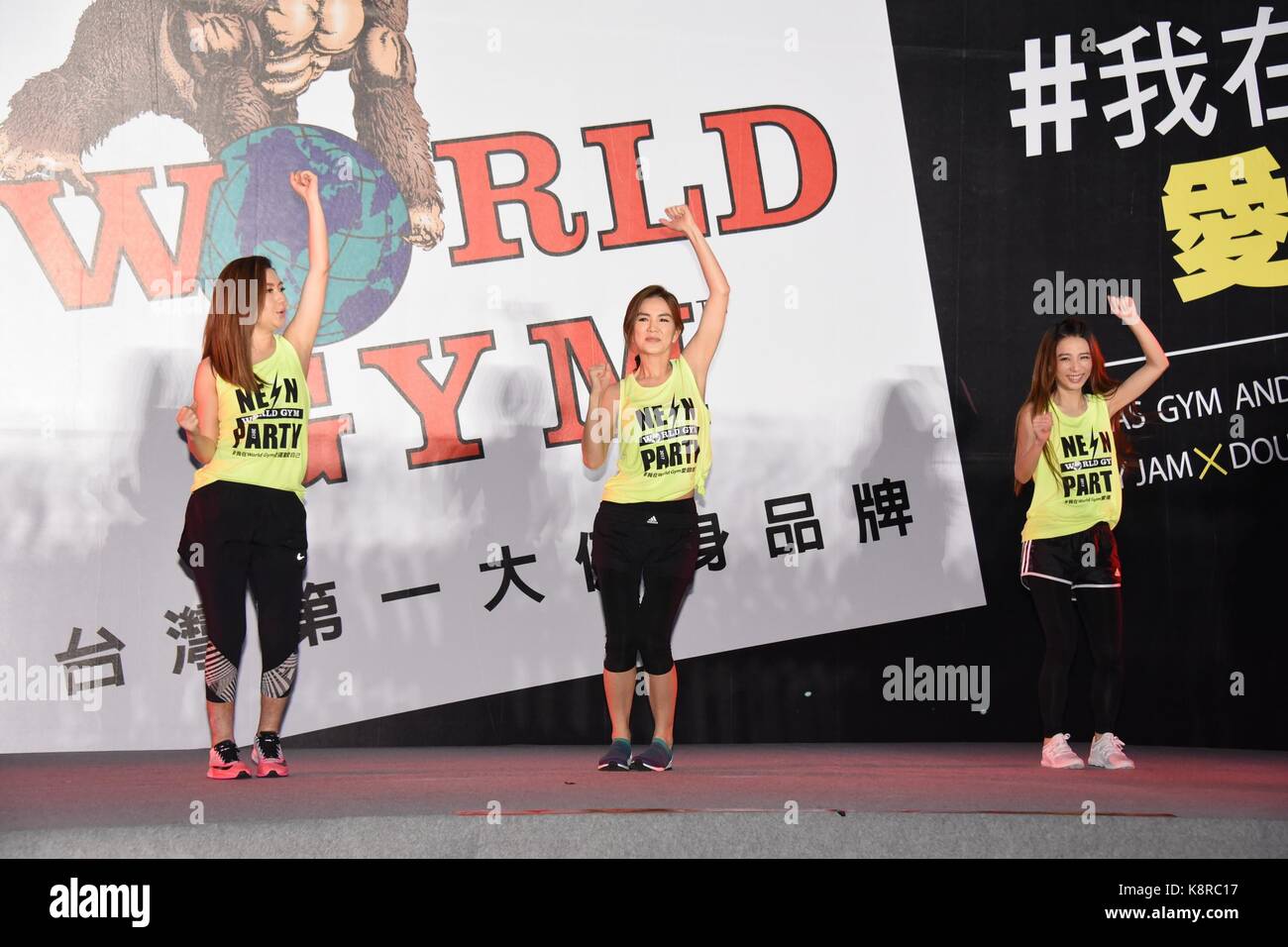 (From left) Selina, Ella, and Hebe of Taiwanese girls group S.H.E ...