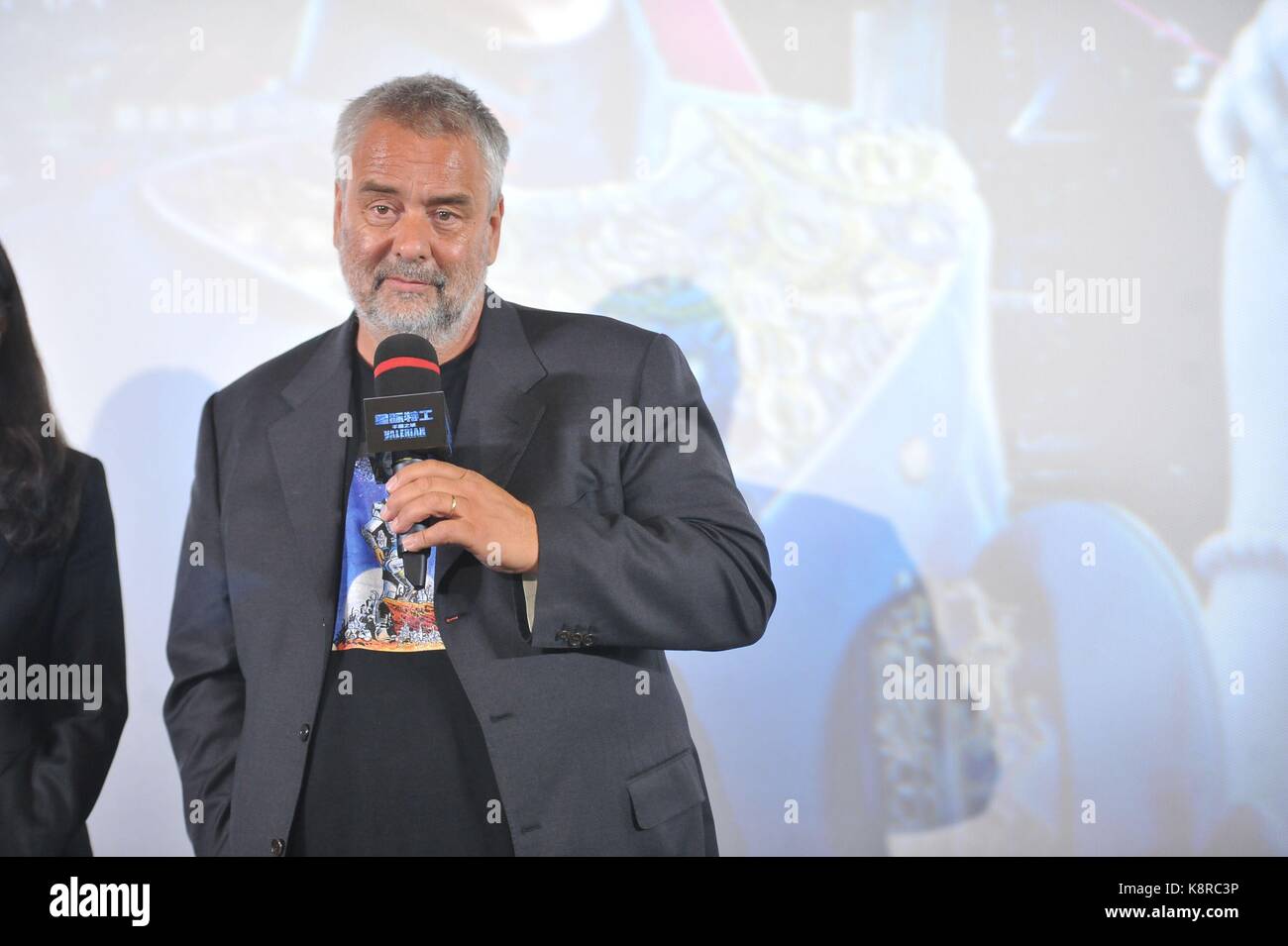 French director Luc Besson attends a premiere event for his new movie ...