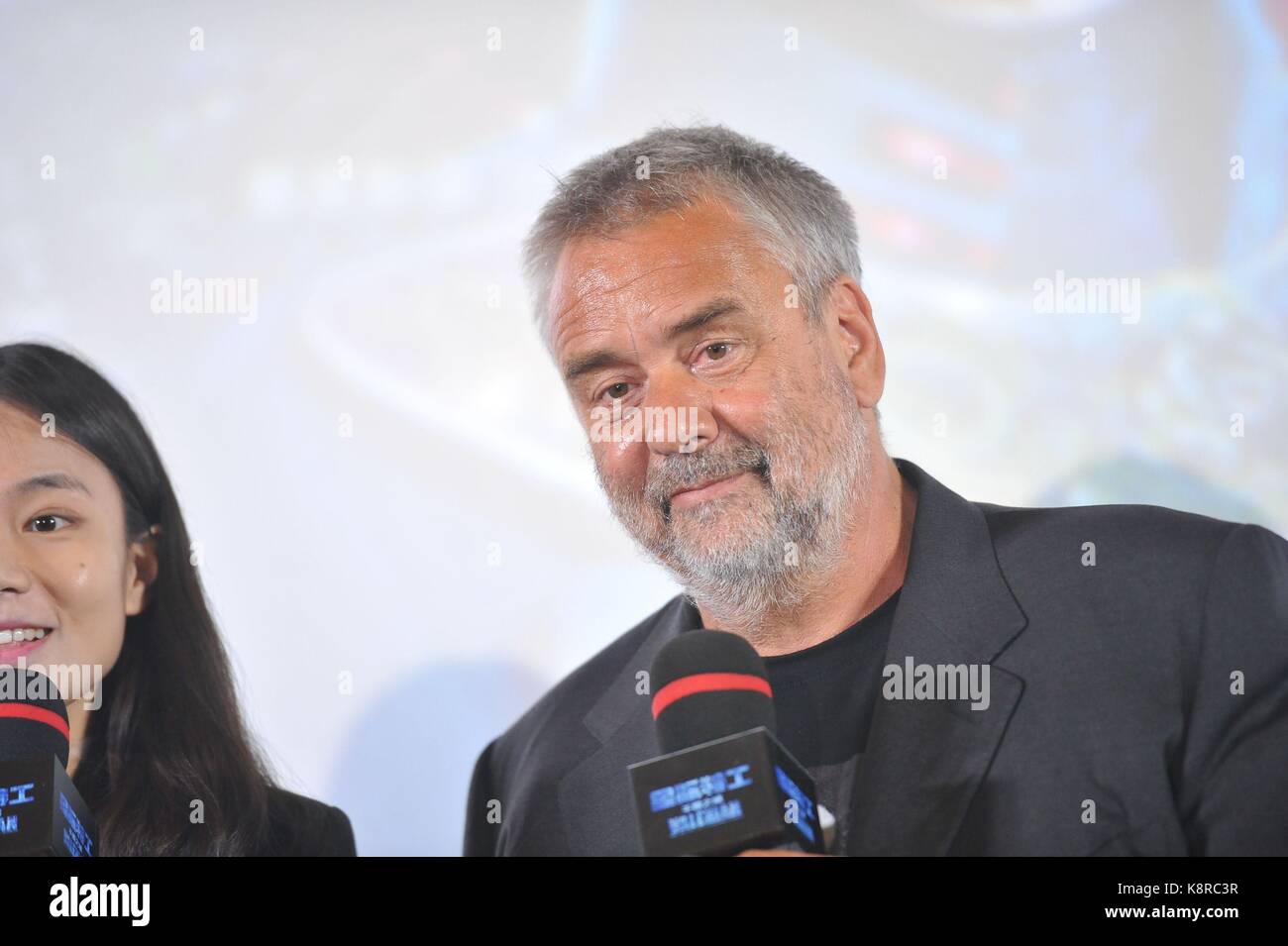French director Luc Besson attends a premiere event for his new movie ...