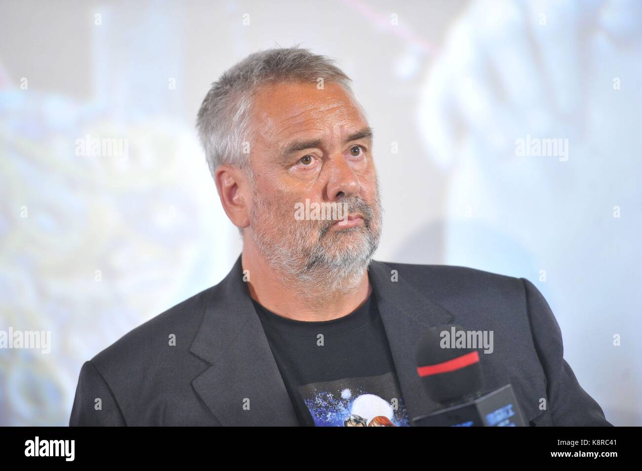 French director Luc Besson attends a premiere event for his new movie ...