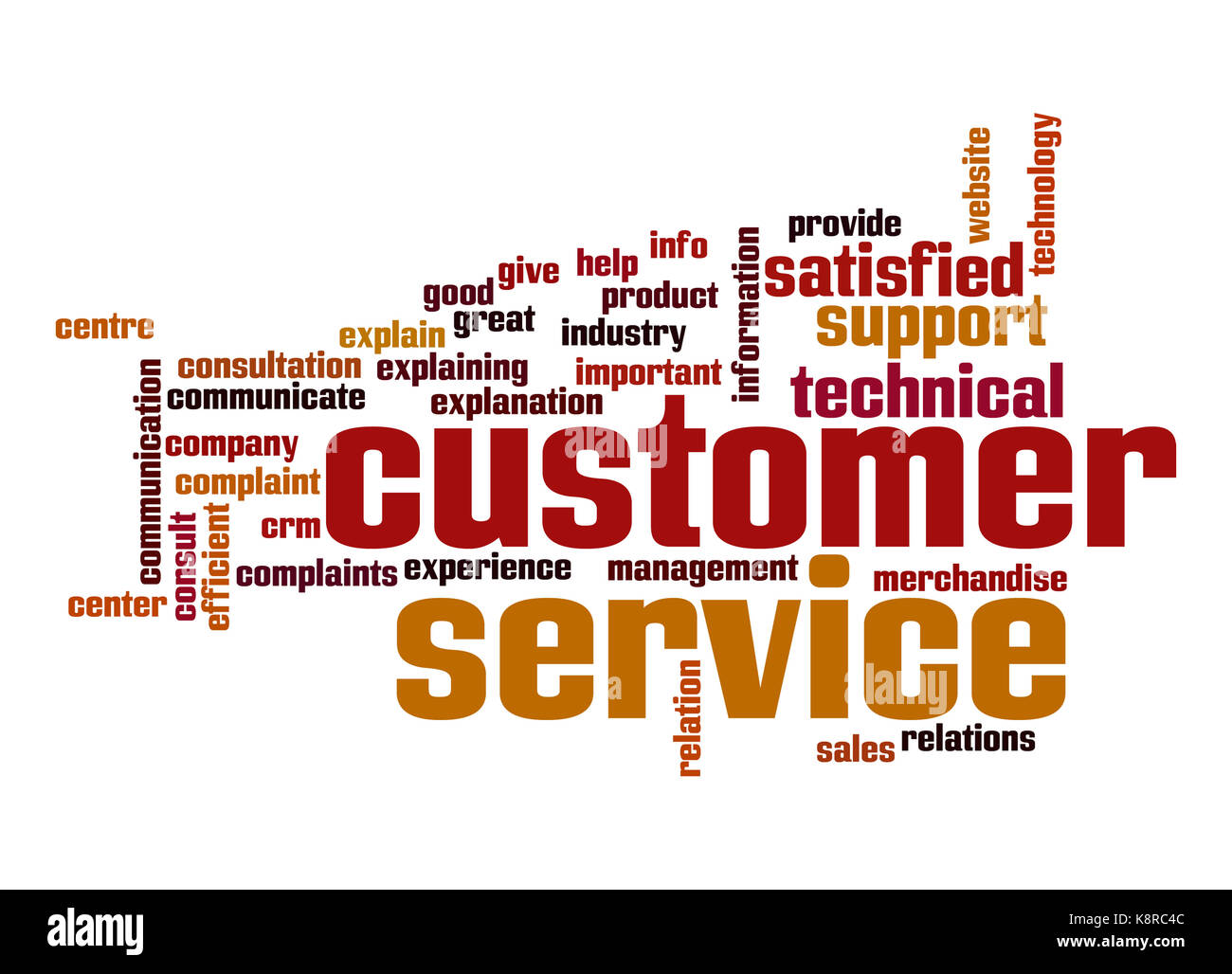 Customer support word cloud Stock Photo - Alamy