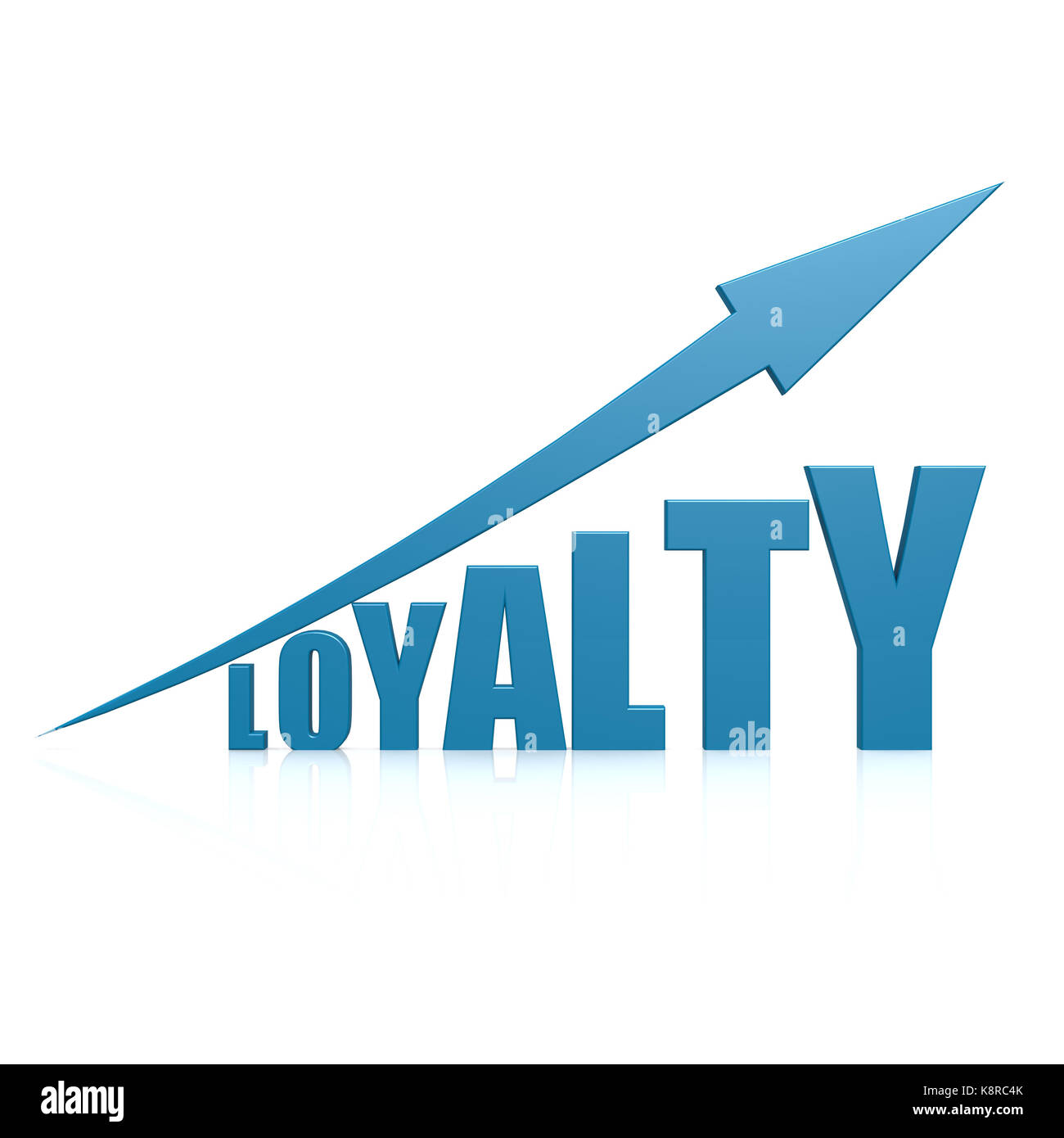 Loyalty blue arrow Stock Photo - Alamy