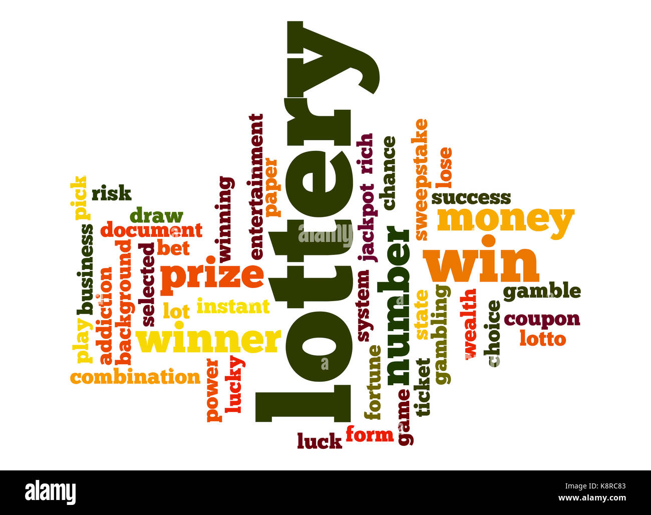 Lottery word cloud Stock Photo - Alamy