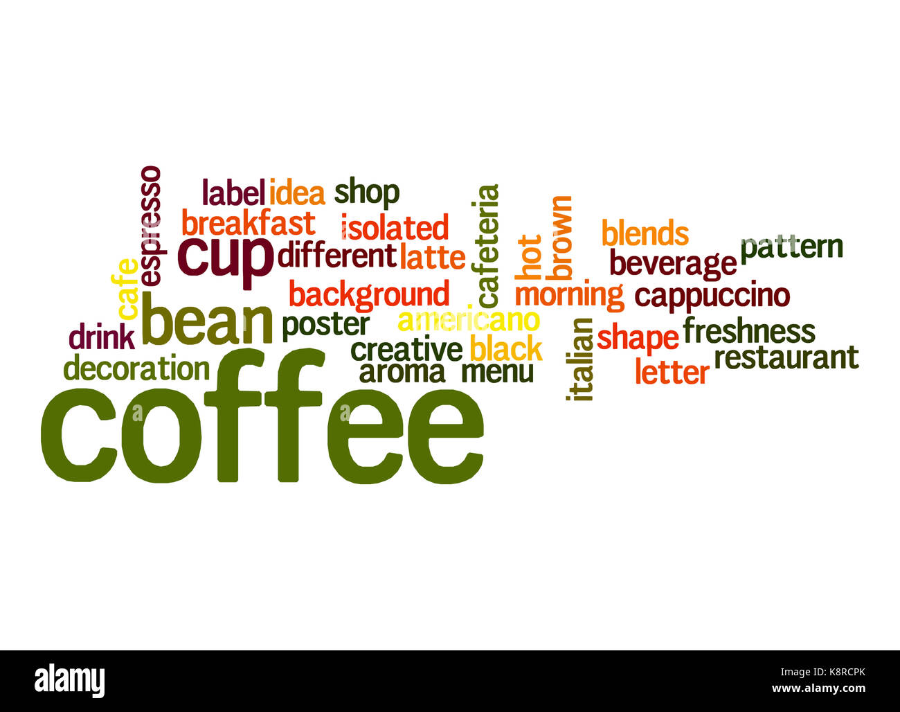 Word menu typography restaurant Cut Out Stock Images & Pictures - Alamy