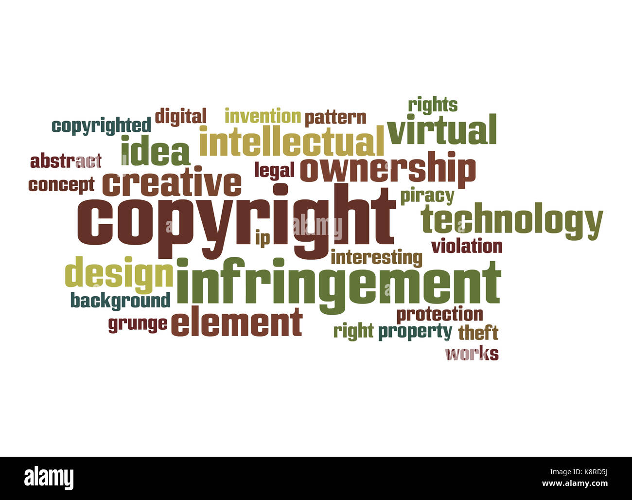 Copyright word cloud Stock Photo - Alamy