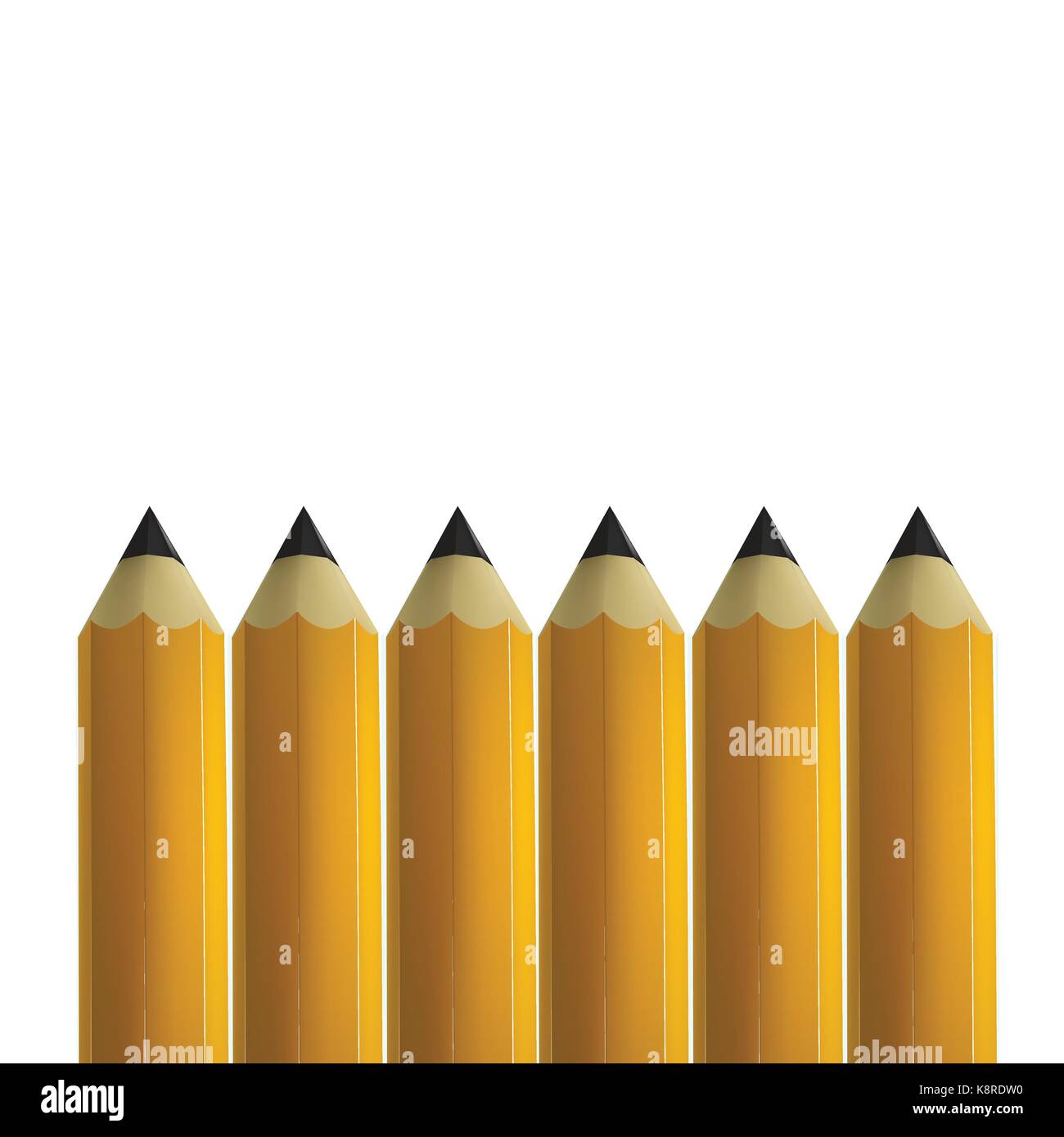 Realistic pencils border drawing Stock Vector Images - Alamy