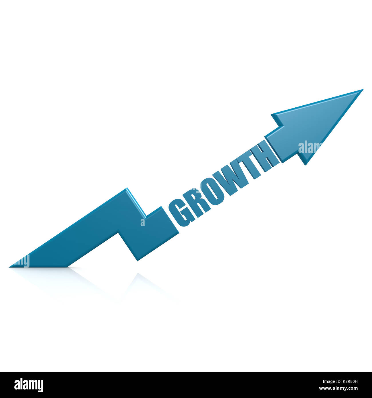Growth arrow up blue Stock Photo - Alamy
