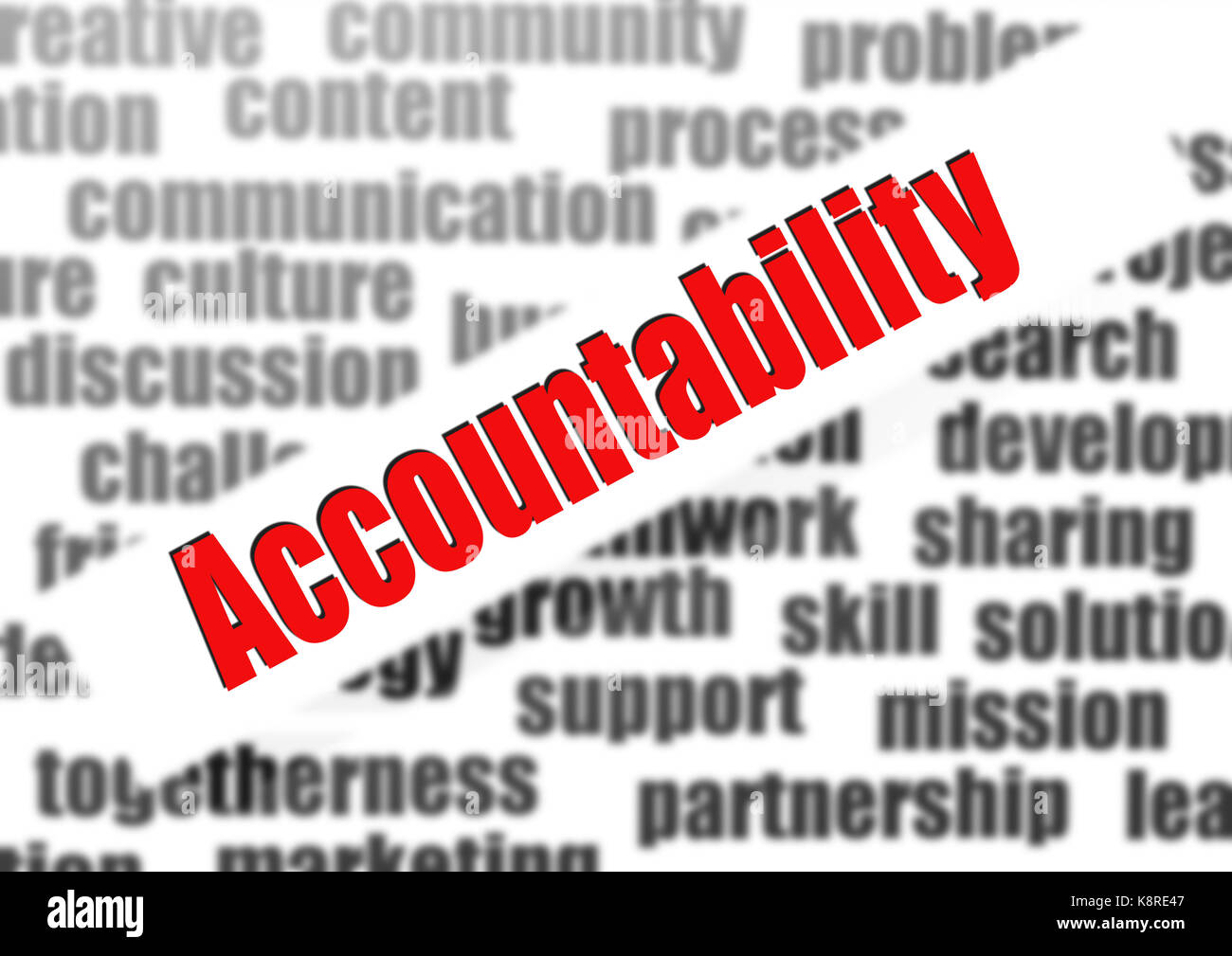 Accountability word cloud Stock Photo - Alamy