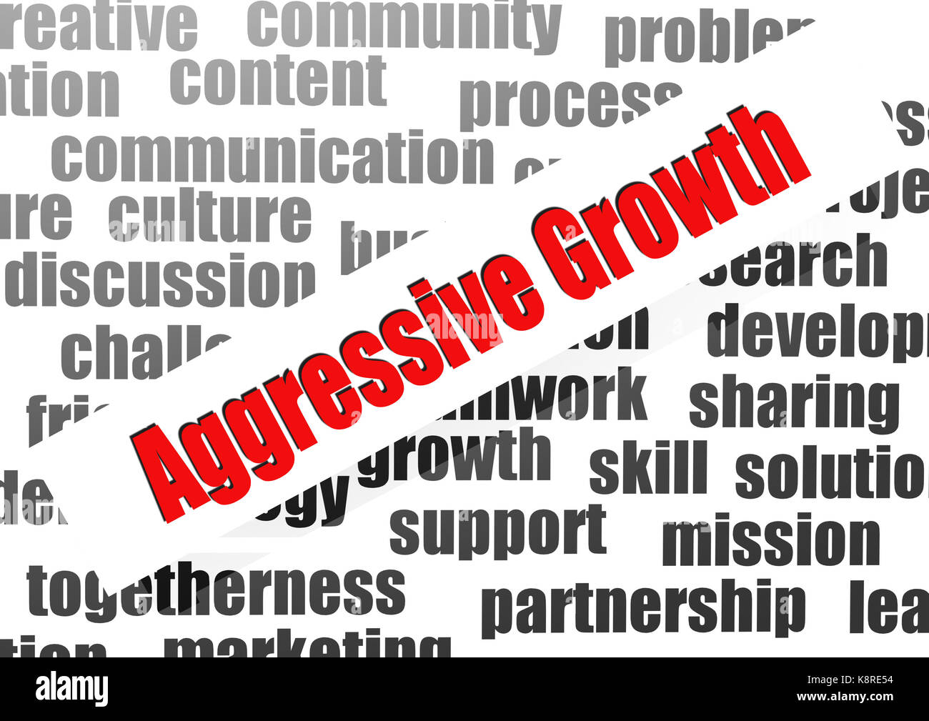 Aggressive growth word cloud Stock Photo - Alamy