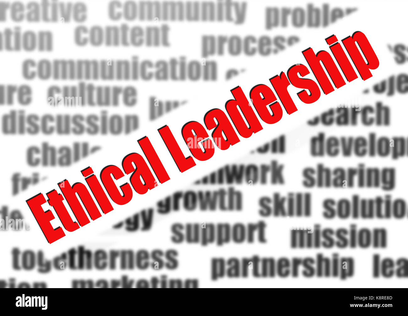Ethical leadership word cloud Stock Photo - Alamy