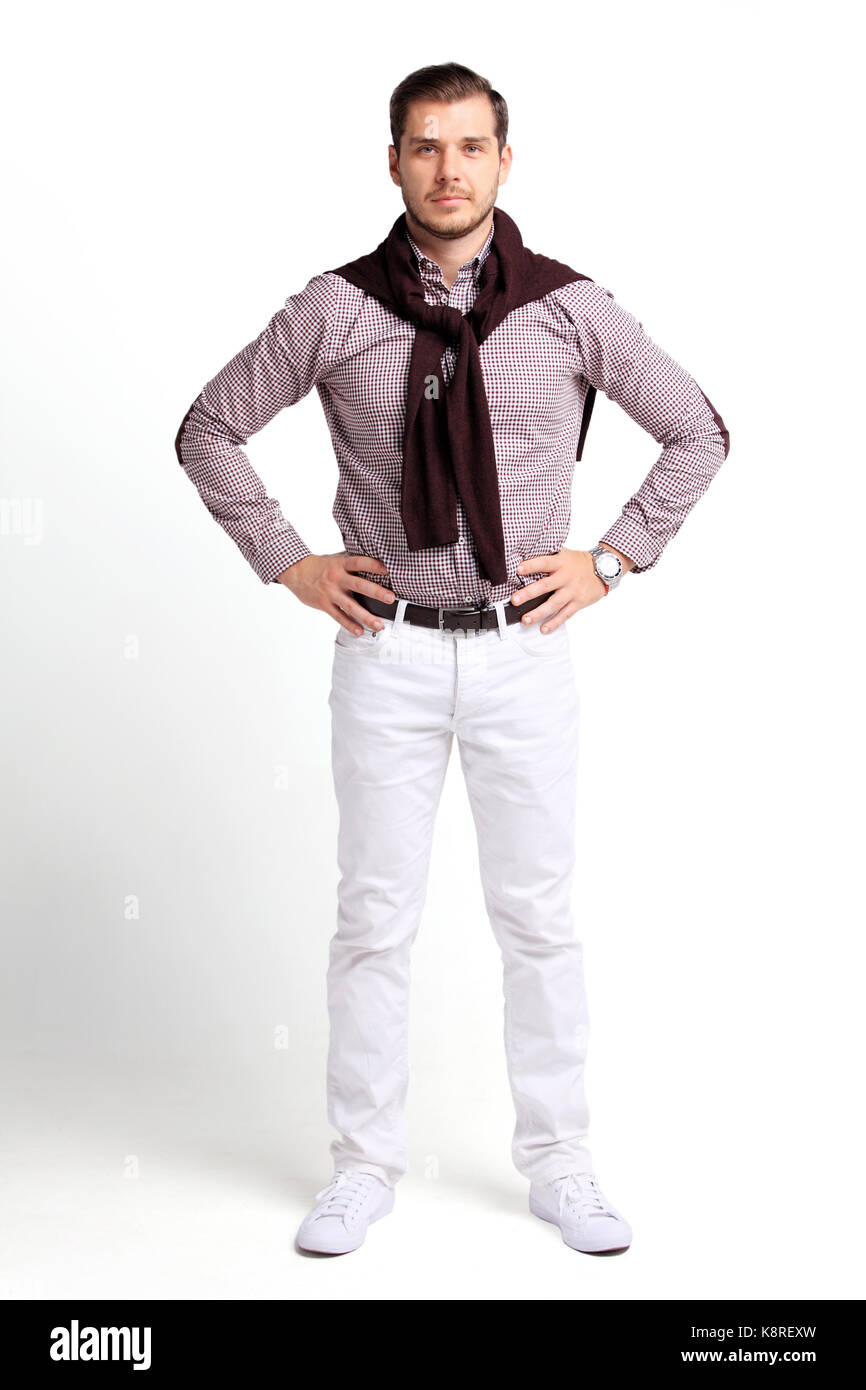 White guy full body hi-res stock photography and images - Alamy