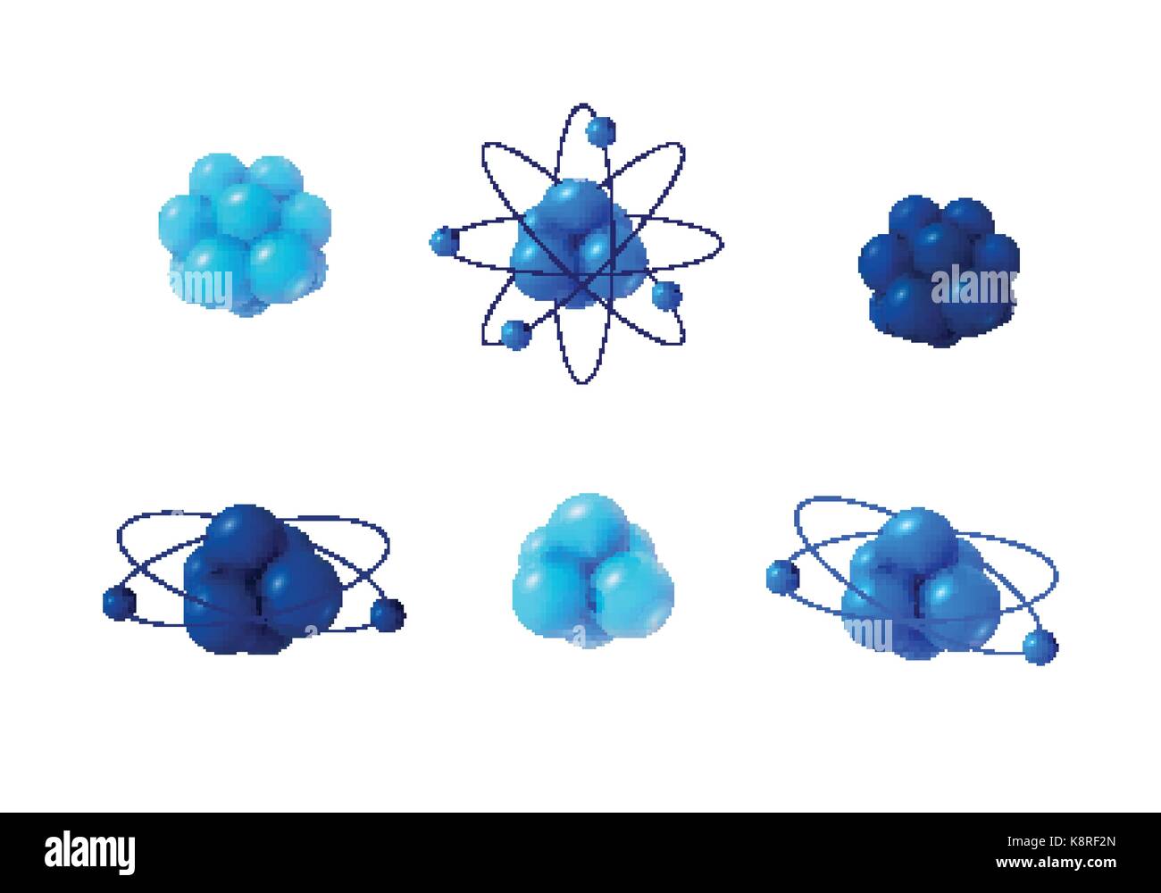 3d abstract atom structure Stock Vector Image & Art - Alamy