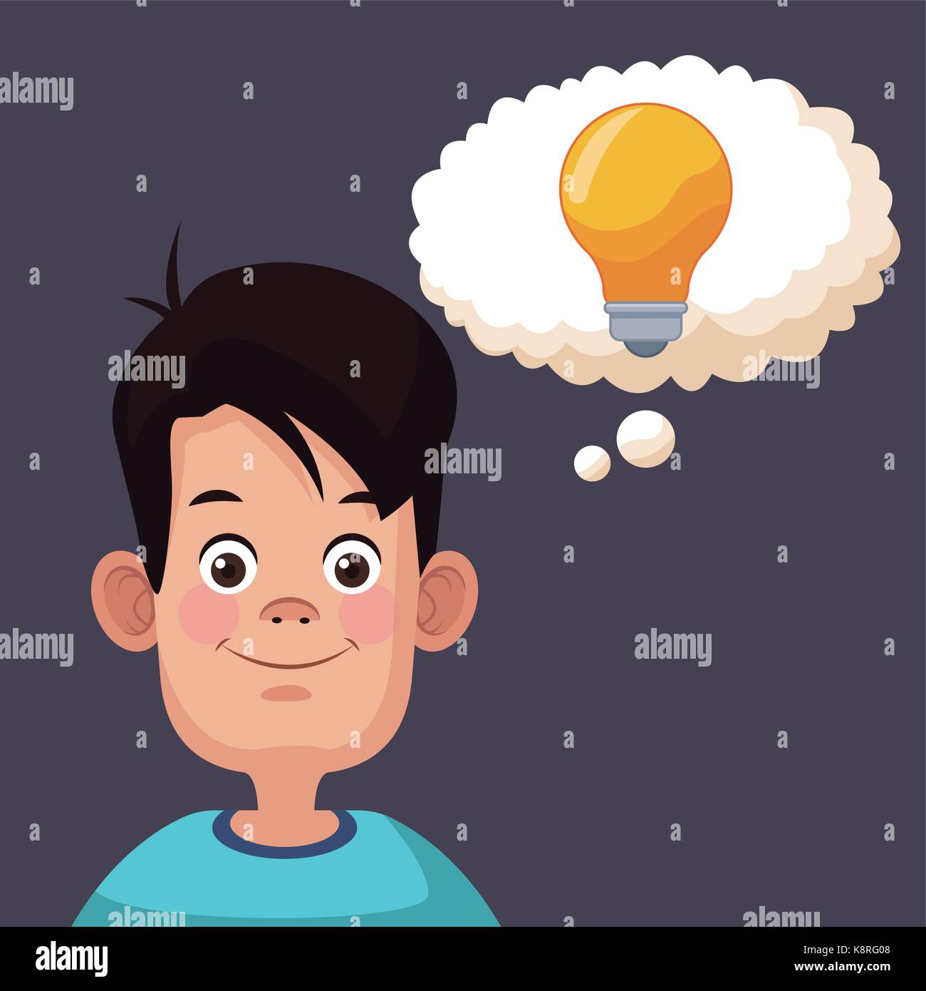 Kid with idea cartoon Stock Vector Image & Art - Alamy