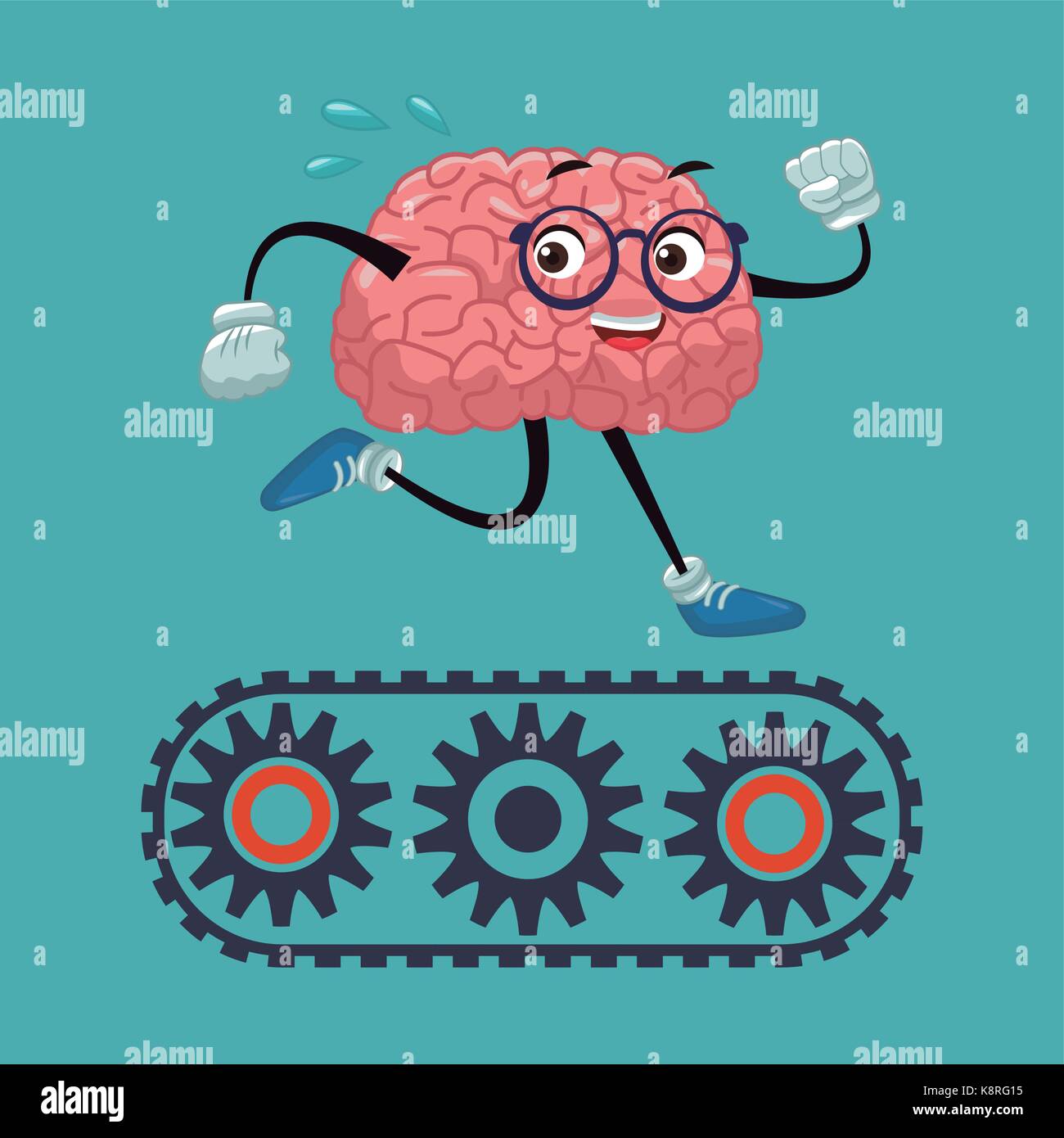 Cute brain cartoon Stock Vector Image & Art - Alamy