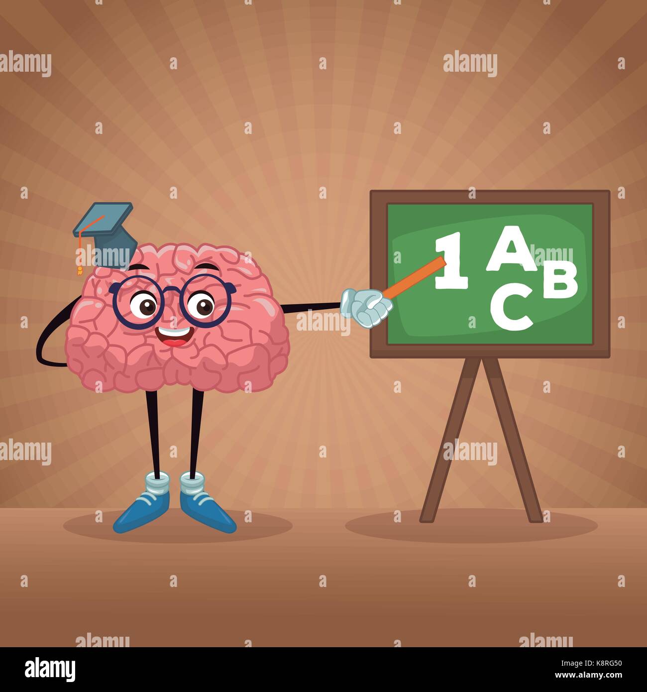 Cute brain cartoon Stock Vector Image & Art - Alamy