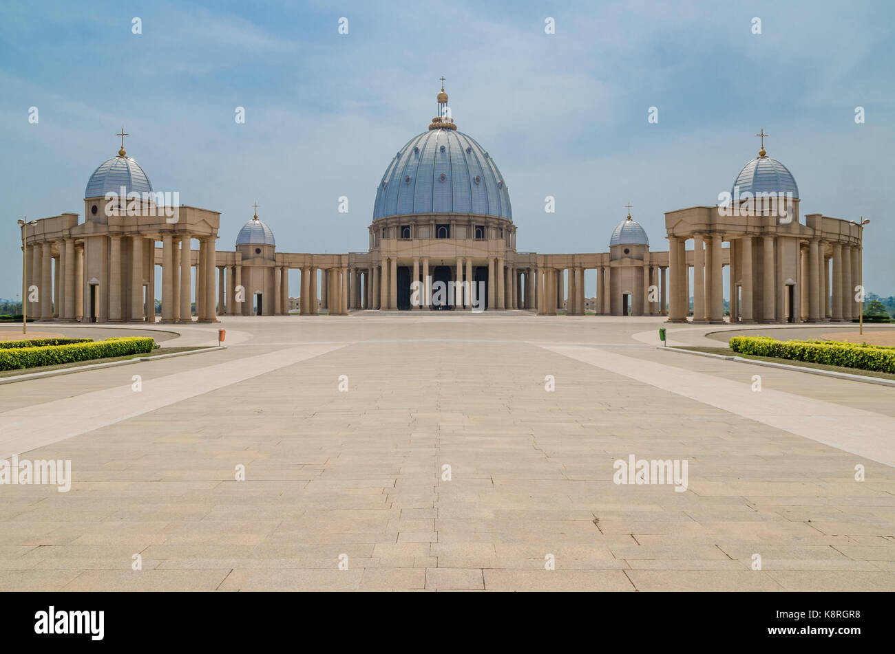 The famous landmark Basilica of our Lady of Peace, a record breaking Christian place of worship ...