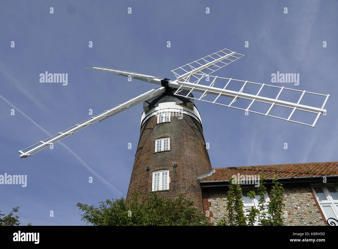 Weybourne Windmill is located on the eastern high ground above the ...