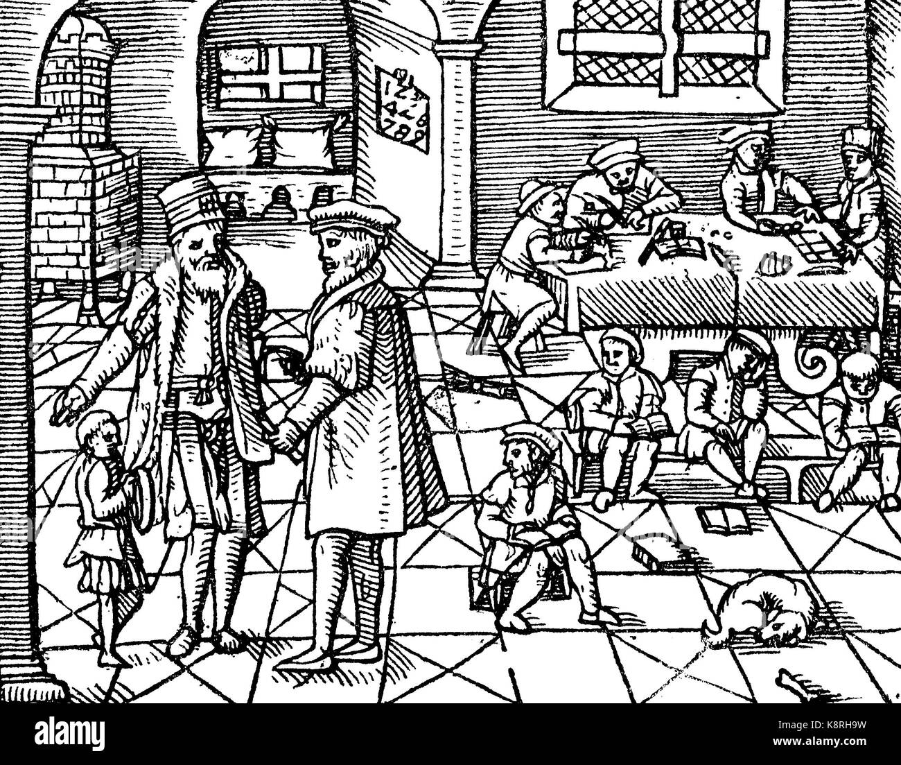 School in 16th century Black and White Stock Photos & Images - Alamy