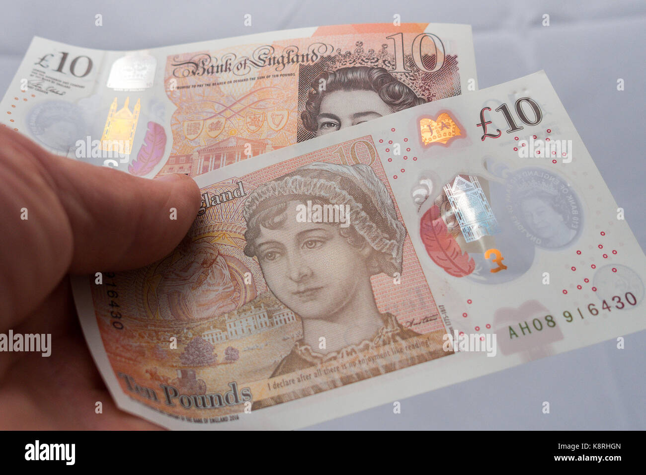The new 10 pound note a modern Polymer banknote which will decrease ...