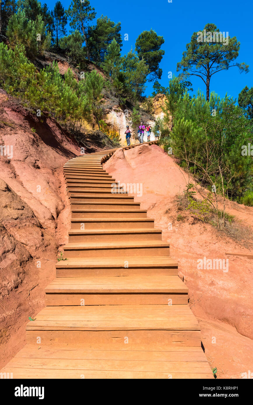 Ochre mines of Roussillon, Provence, France Stock Photo - Alamy