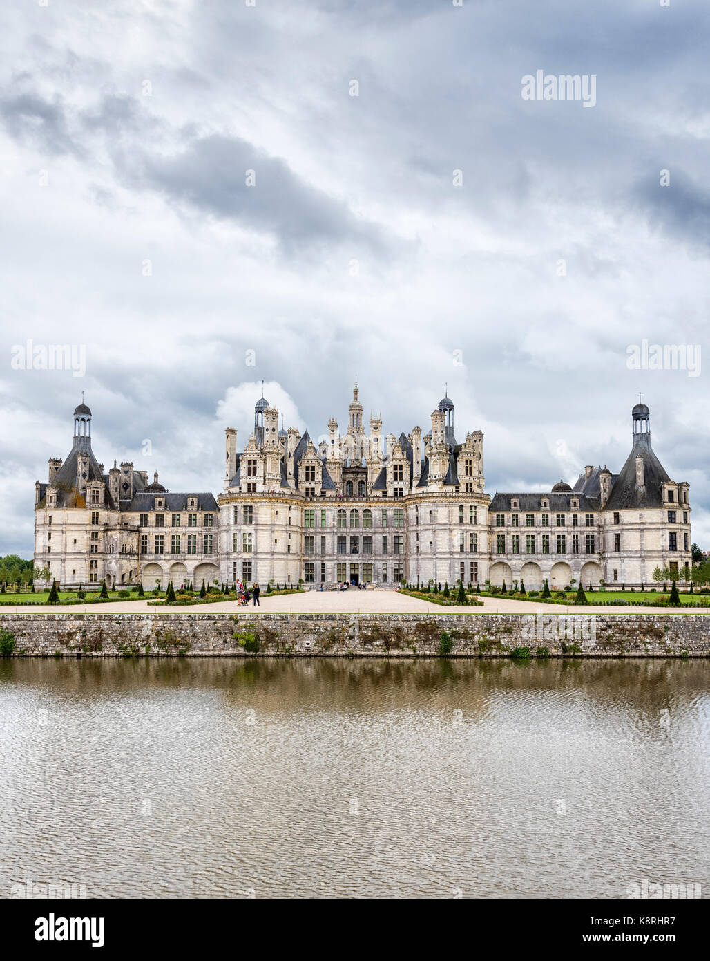 Chateau de Chambord, the largest chateau in the Loire Valley, Loir-et ...