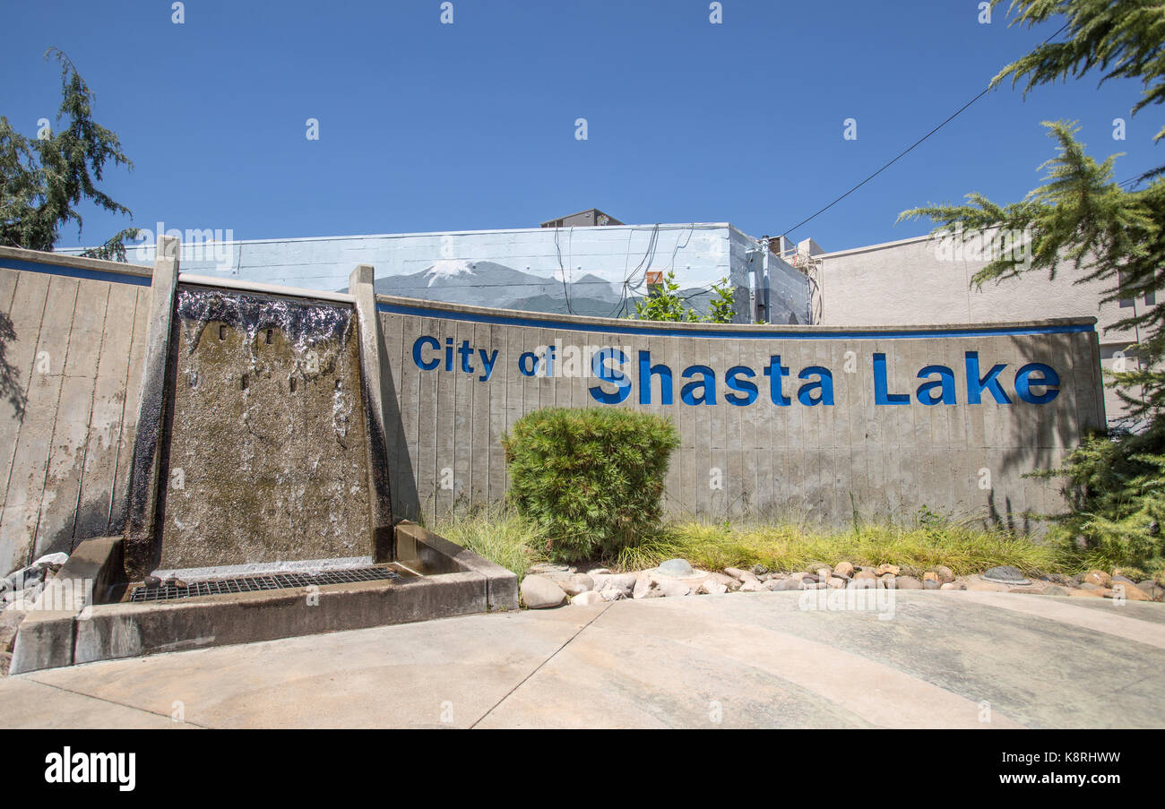 The City of Shasta Lake sign Stock Photo - Alamy