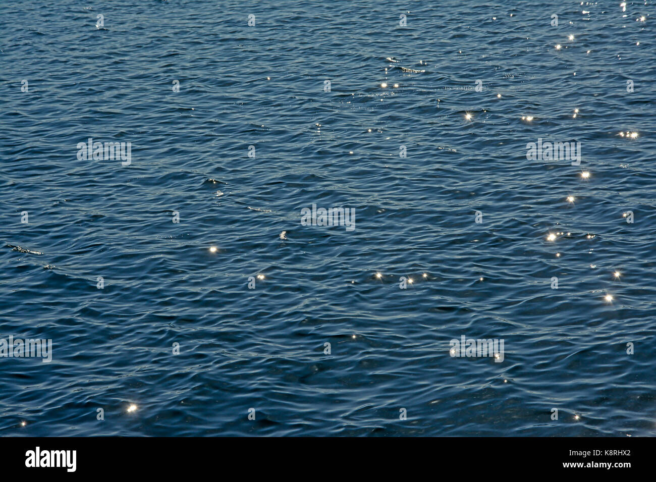 Deep blue rippling water surface background Stock Photo - Alamy