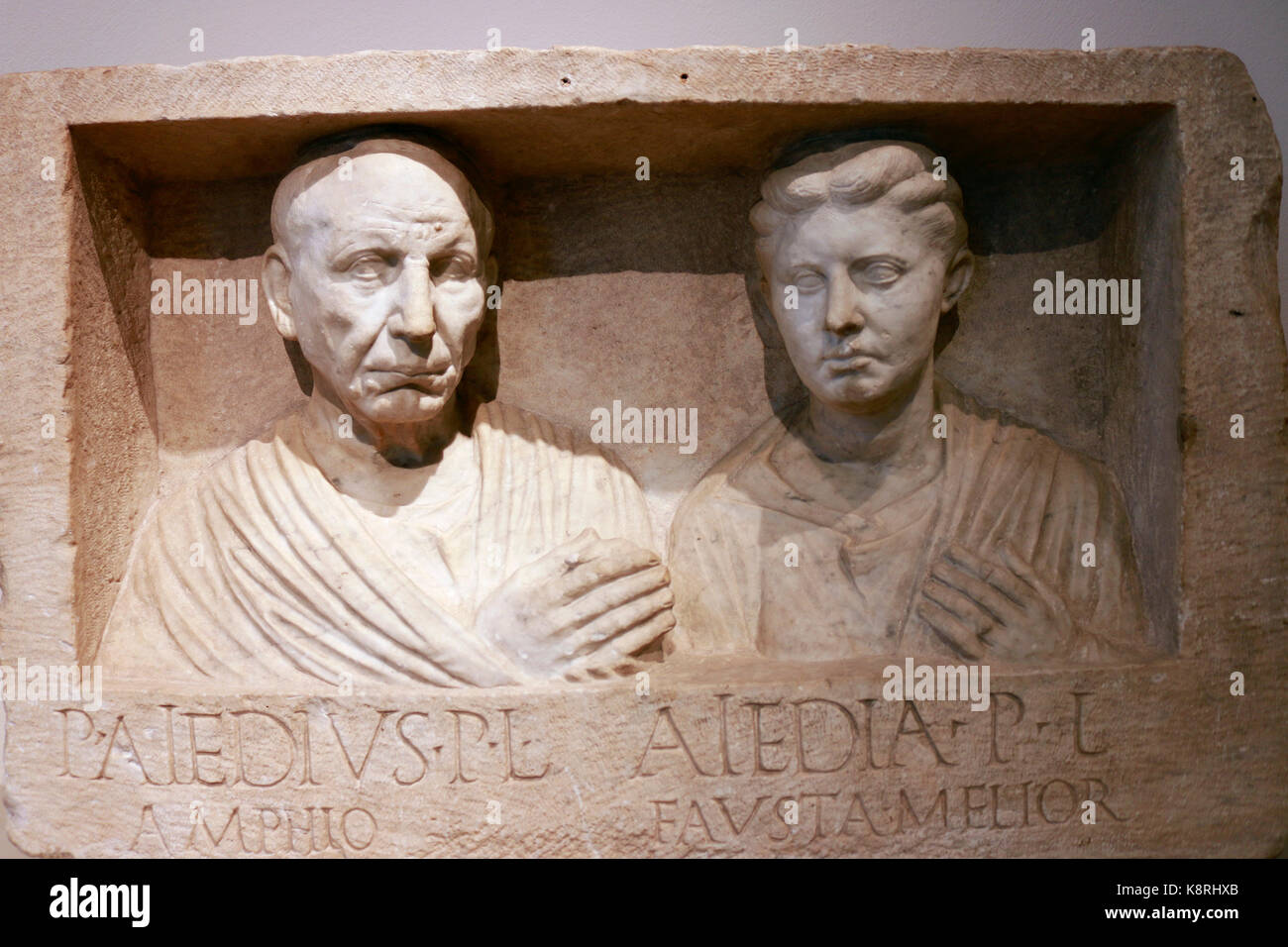 Skulptur/ Bueste aus dem Roemischen Reich, Berlin Stock Photo - Alamy