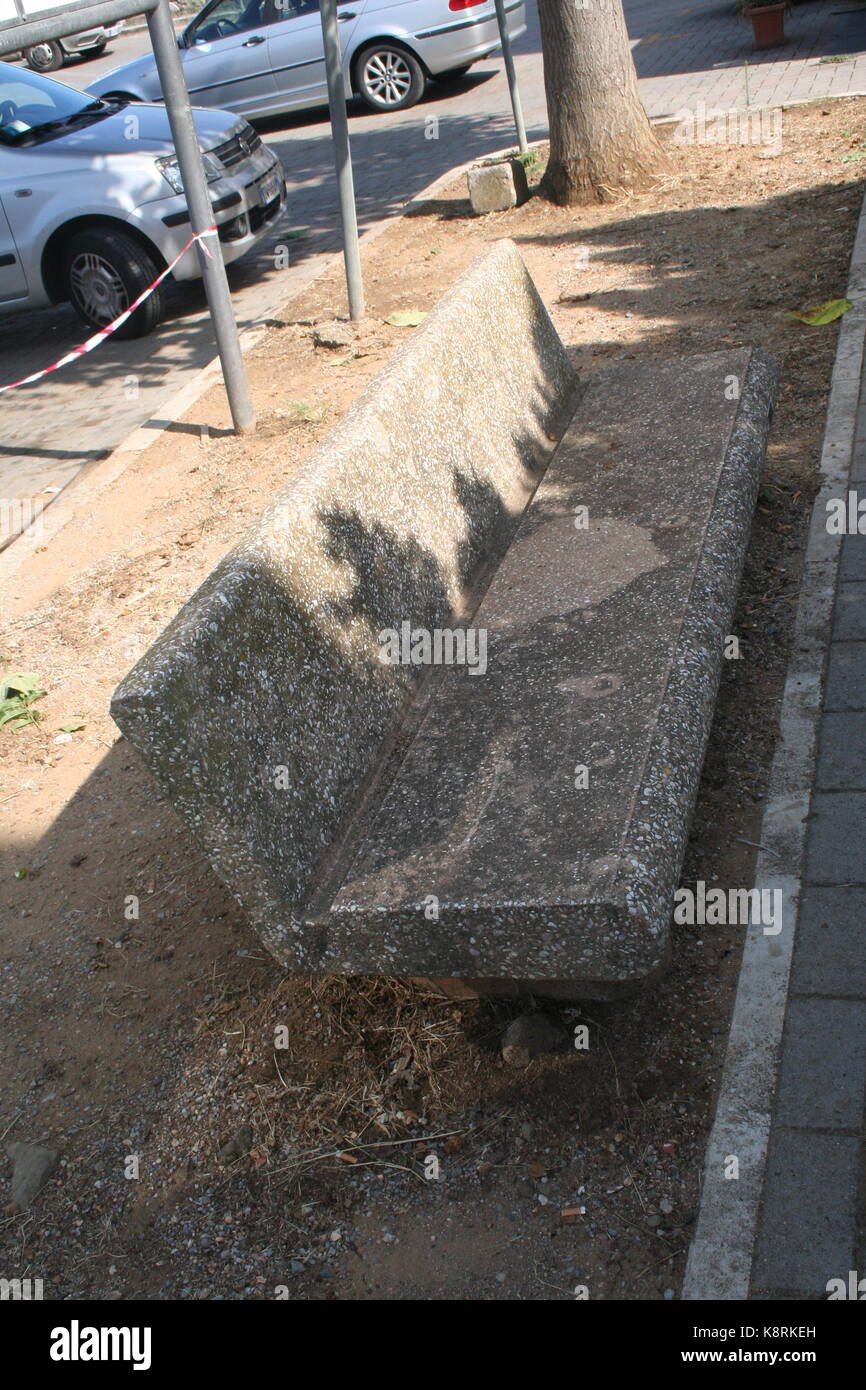 Italian stone bench Stock Photo - Alamy