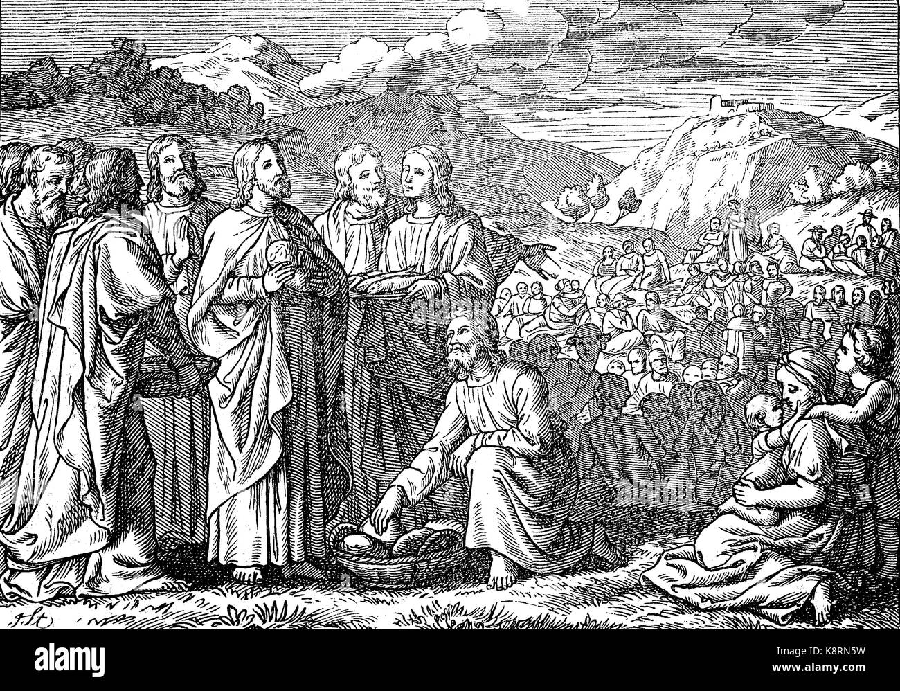 Feeding the multitude, The Feeding of the 5000, miracle of the five ...