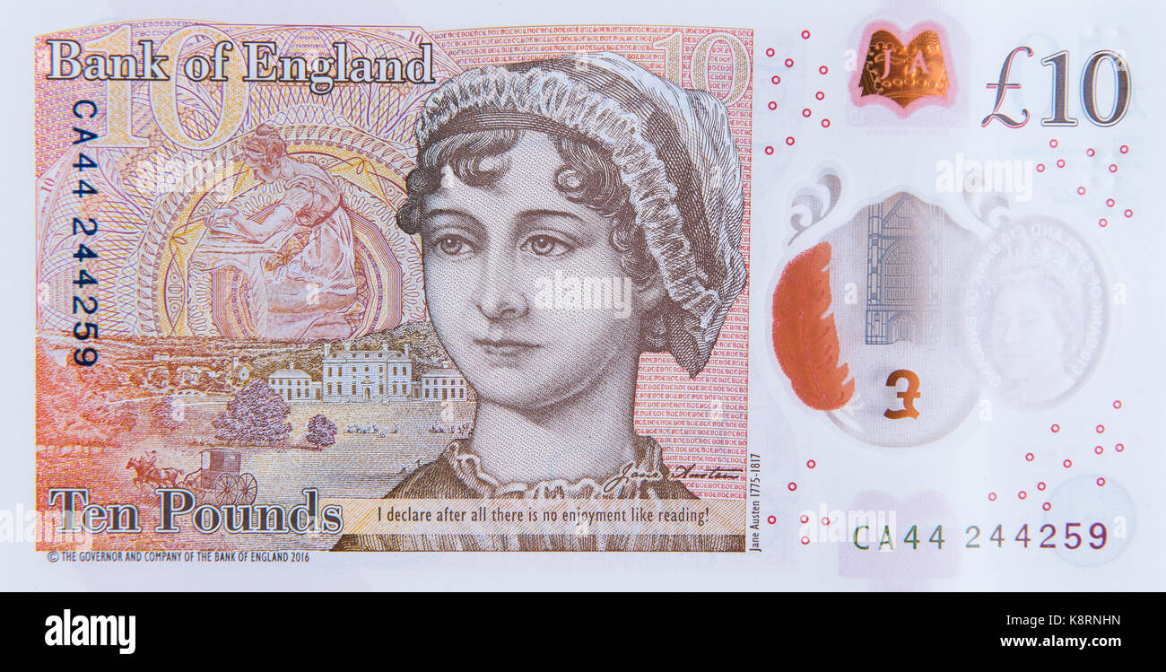 new British 10 pound note Stock Photo - Alamy