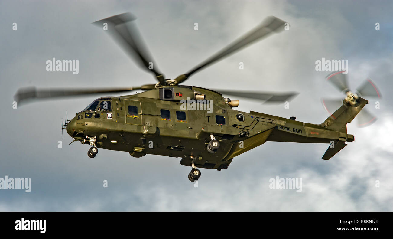 Royal Navy Merlin Helicopter Stock Photo - Alamy